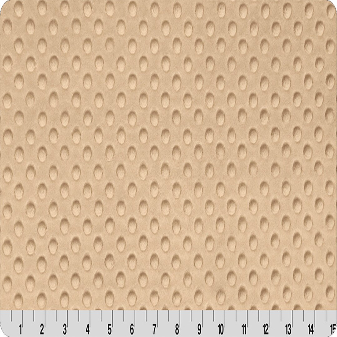 Camel Minky Dimple Dot Fabric Sold by the Yard & Bolt Ideal for Blankets, Robes, Soft Toys and ...