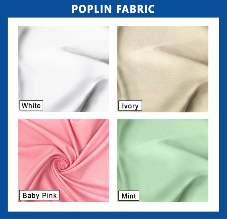 Polyester Poplin Fabric - Sold by the Yard and Bolt - Variety of Colors ...