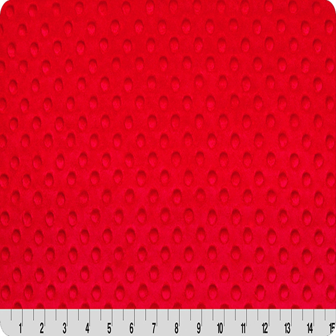 Red Minky Dimple Dot Fabric - Sold by the Yard & Bolt - Ideal for ...