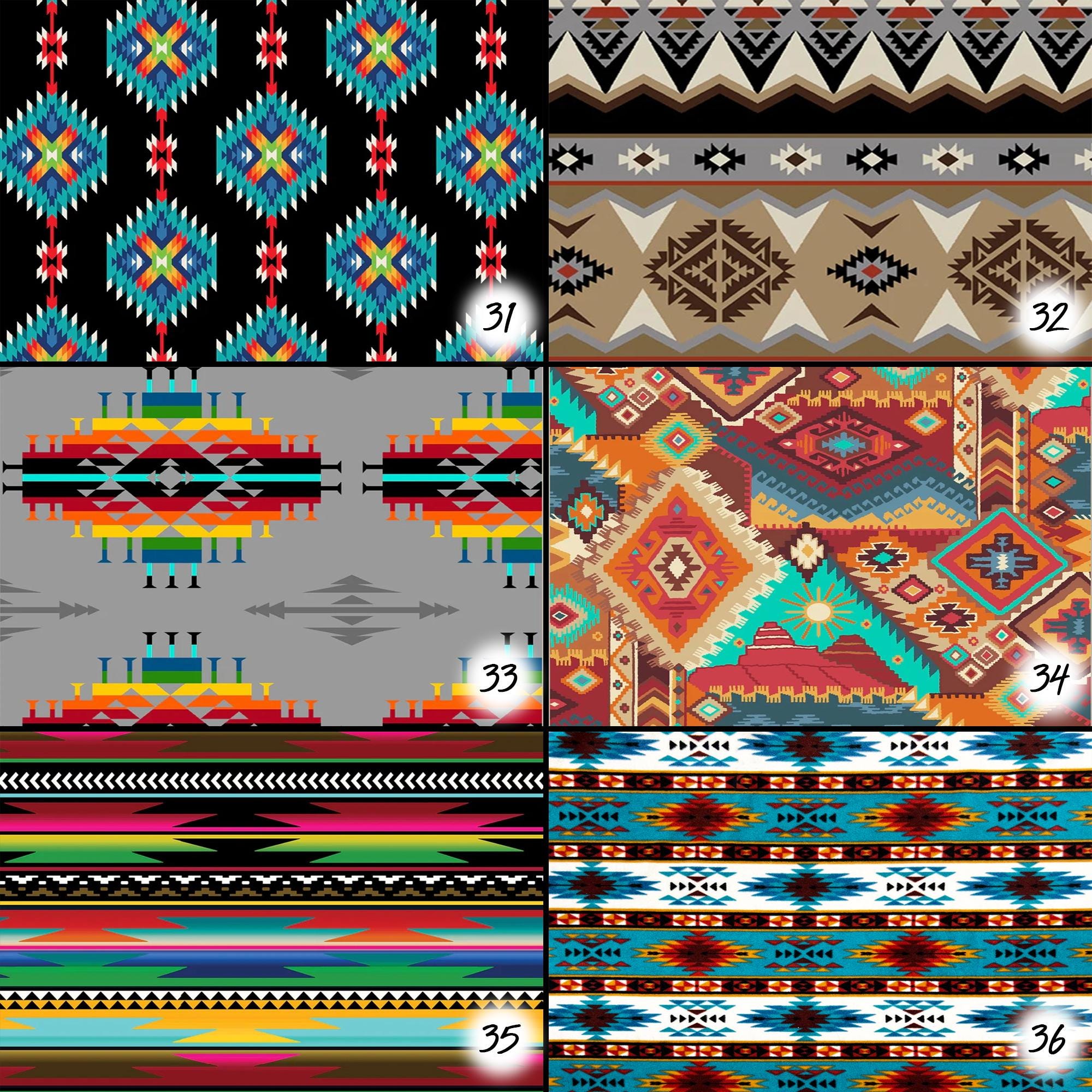Native American Print Fleece Fabric - 60" Wide - 100% Polyester - Sold ...