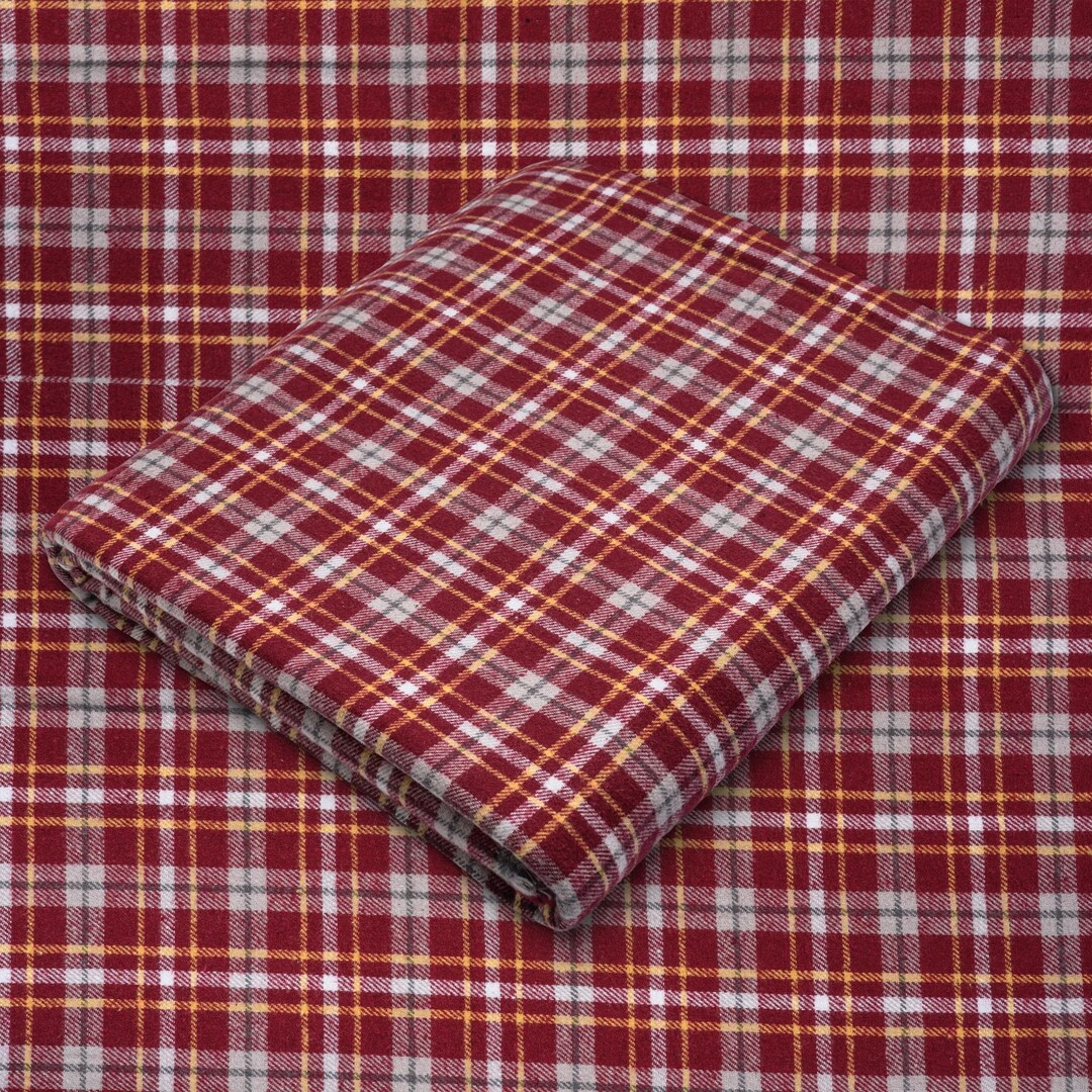 Red Plaid Flannel Fabric by the Yard | 60" Wide - Etsy
