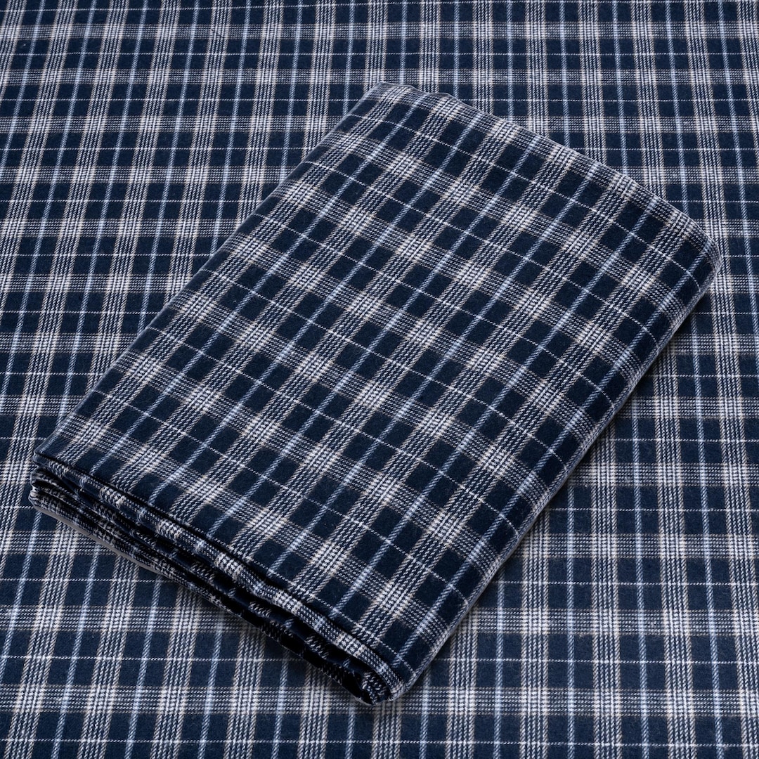 Blue Plaid Flannel Fabric by the Yard | 60" Wide - Etsy