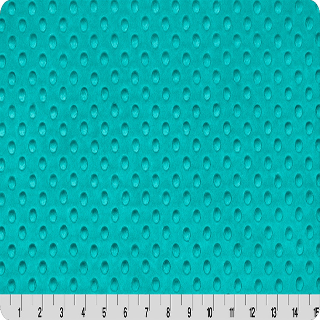 Teal Minky Dimple Dot Fabric - Sold by the Yard & Bolt - Ideal for Blankets, Robes, Soft Toys ...