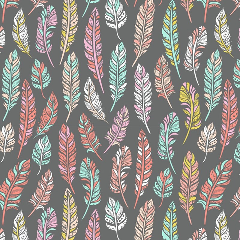Feather Print Fabric - Etsy