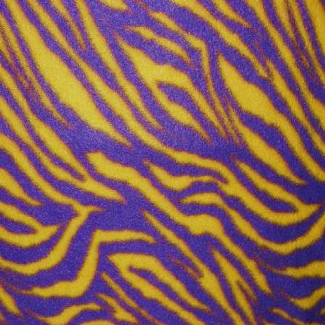 Purple and Gold Zebra Stripes Fleece Fabric - 60" Wide - 100% Polyester ...
