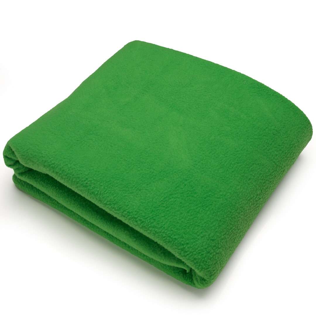 Kelly Green Solid Anti-pill Fleece Fabric - 60" Wide - Sold by the Yard - for Sewing Projects ...