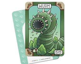 2 Wurm Tokens Custom Altered MTG Magic the Gathering Fantasy Board Game ...