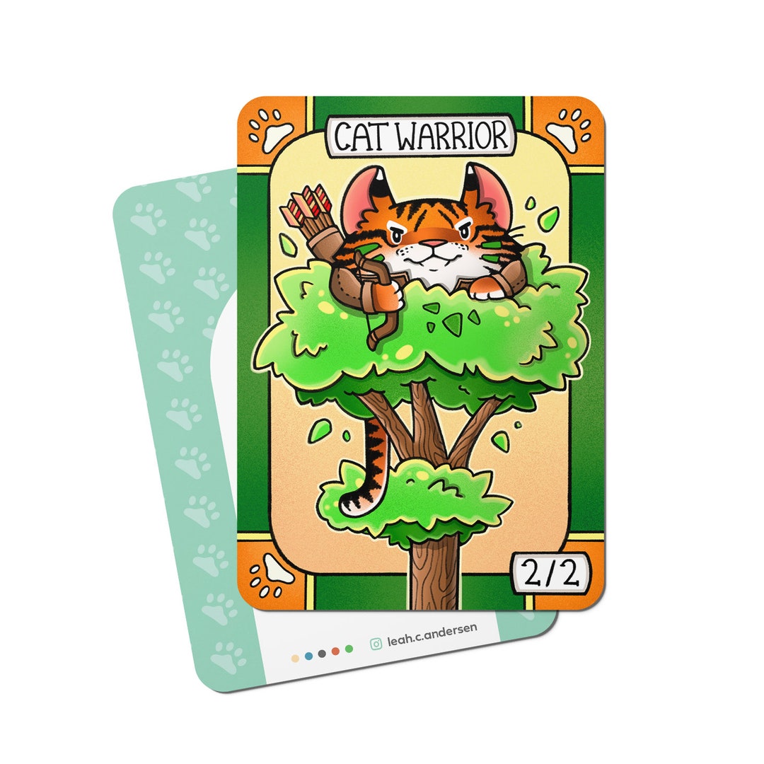 5 Forestwalk Cat Warrior Tokens for Magic the Gathering - Etsy