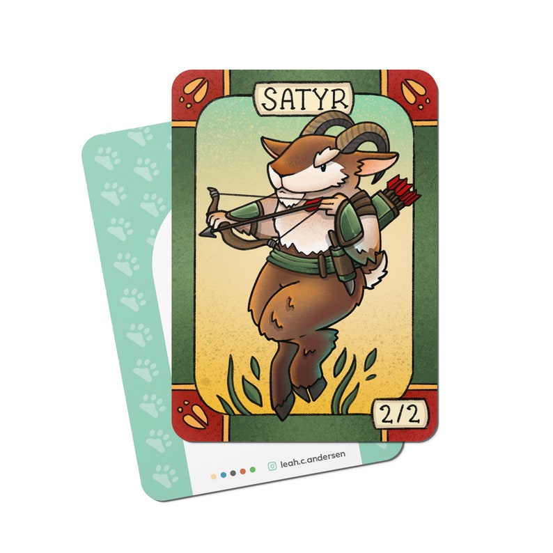 5 Satyr Tokens for Magic the Gathering - Etsy