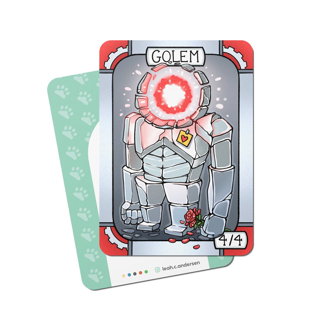 5 Golem W/R 4/4 Tokens for Magic the Gathering - Etsy