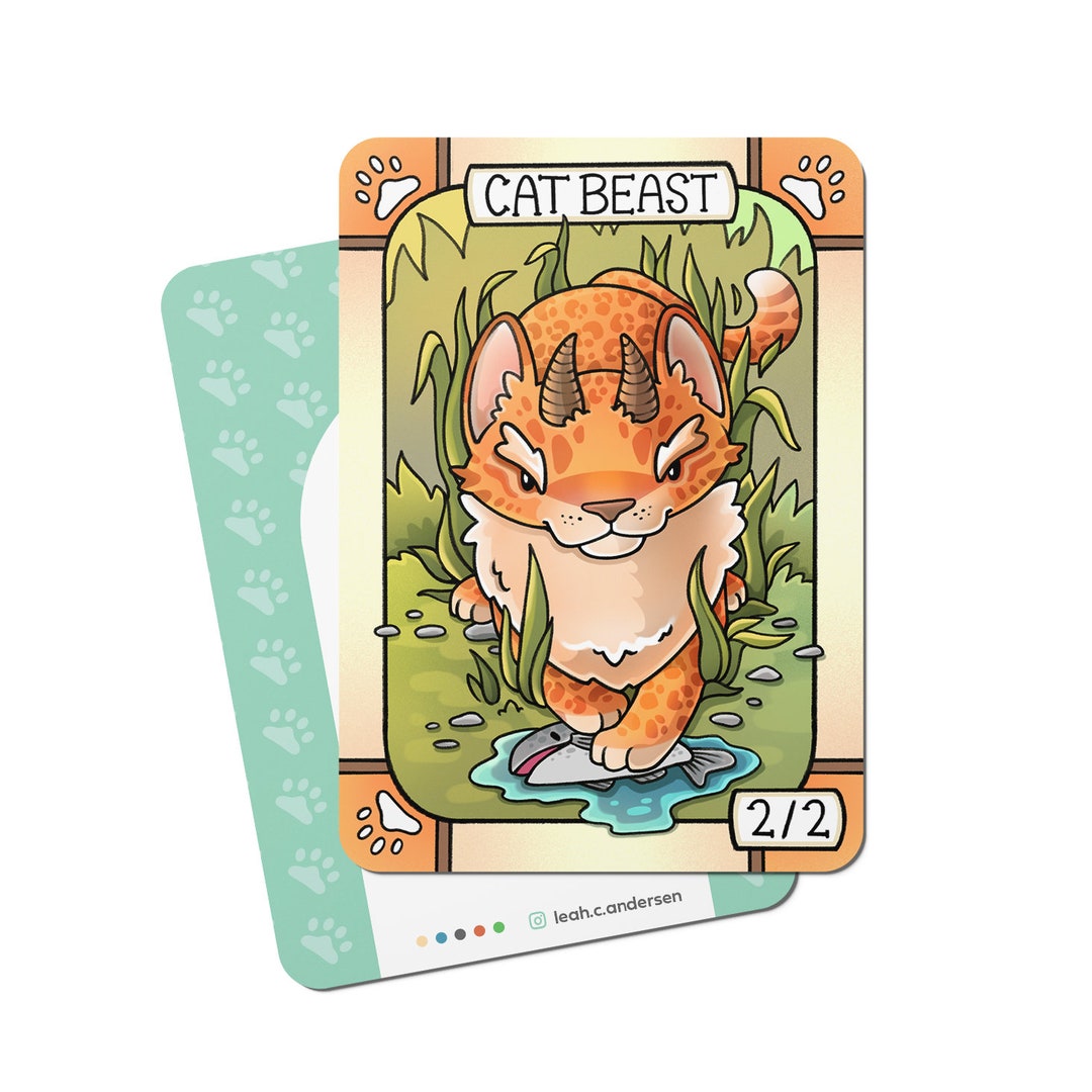 5 Cat Beast Tokens for Magic the Gathering - Etsy