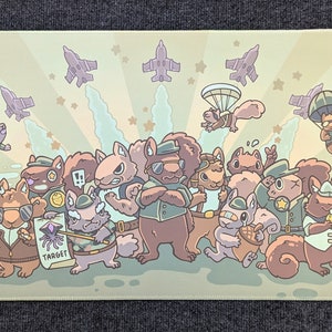 The "squirrel Squadron 15" Playmat // Deskmat and Mousepad ...