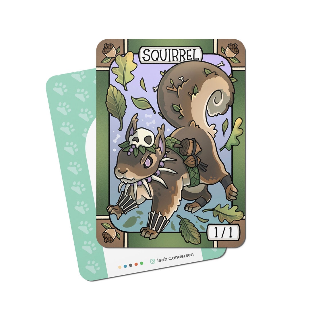 5 Squirrel Tokens for Magic the Gathering - Etsy