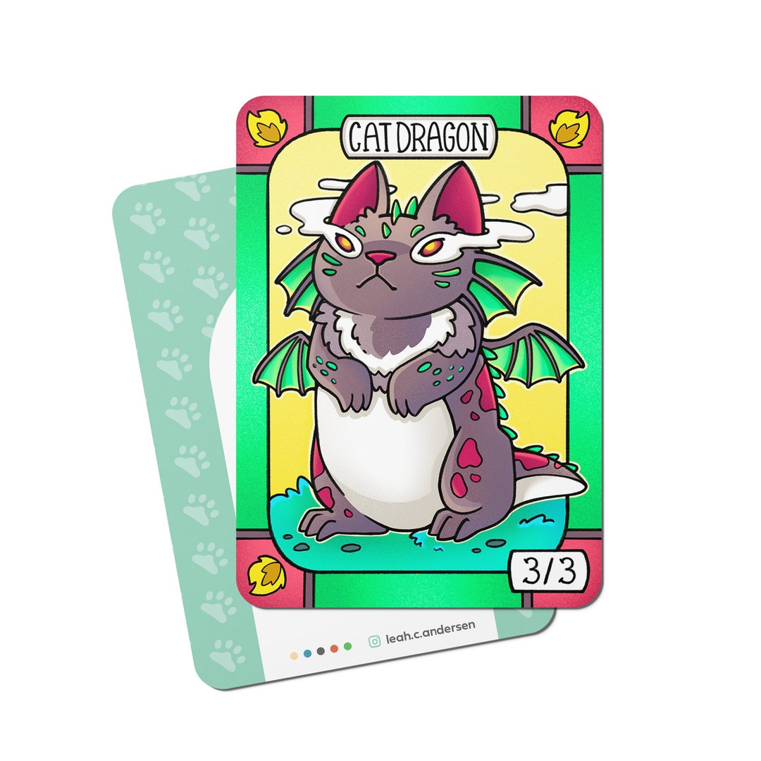 5 Cat Dragon Tokens for Magic the Gathering - Etsy