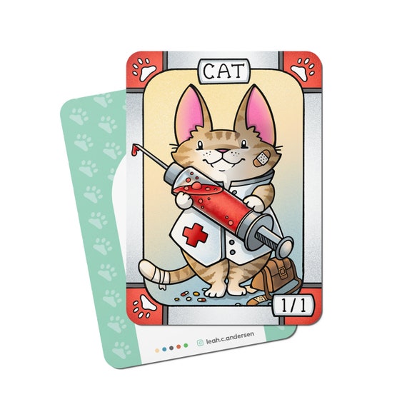 5 Lifelink Cat Tokens for Magic the Gathering | Etsy
