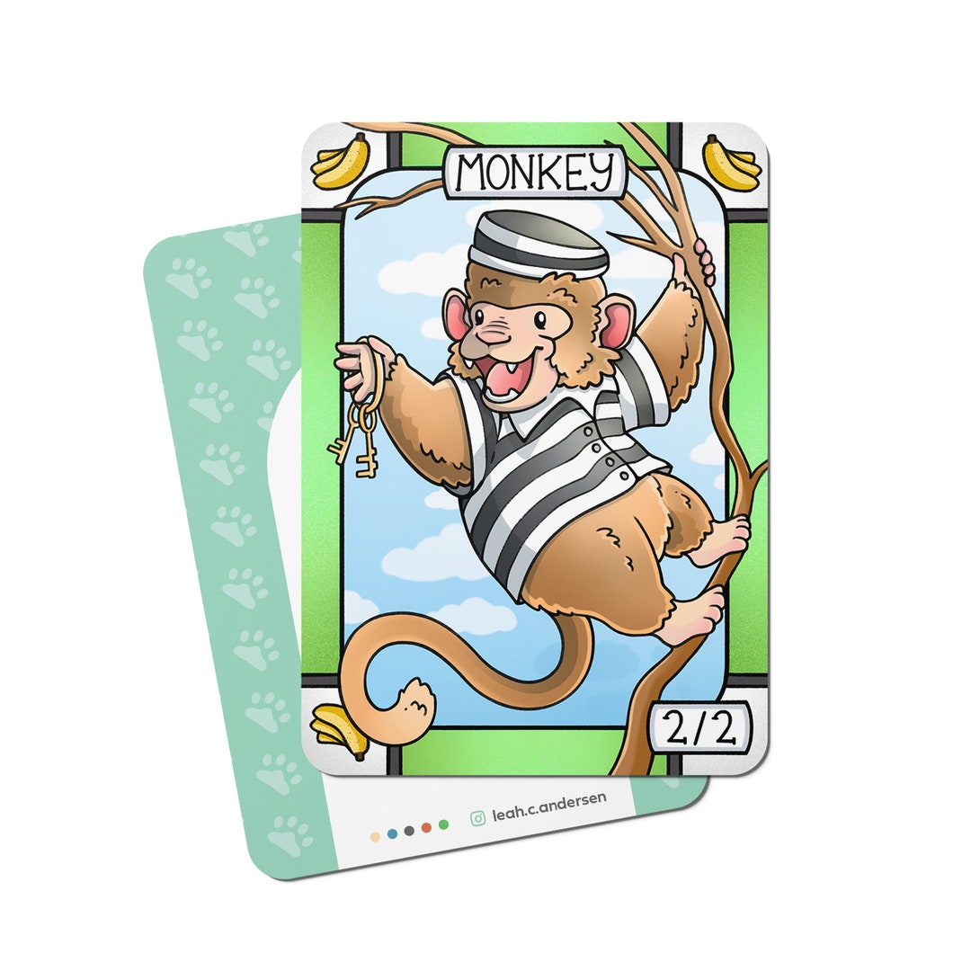 5 Monkey Tokens for Magic the Gathering - Etsy