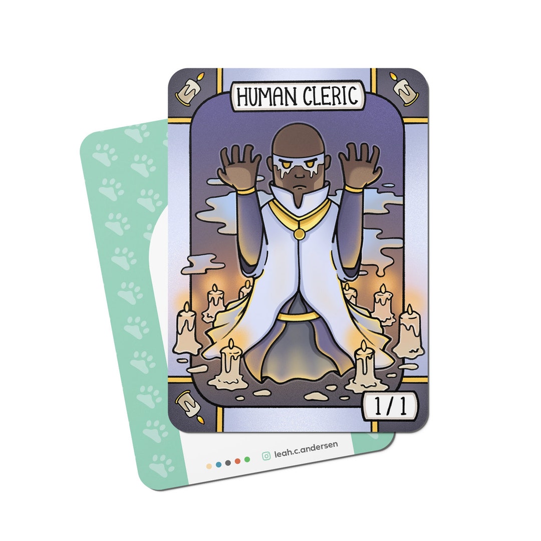 5 Human Cleric Tokens for Magic the Gathering - Etsy