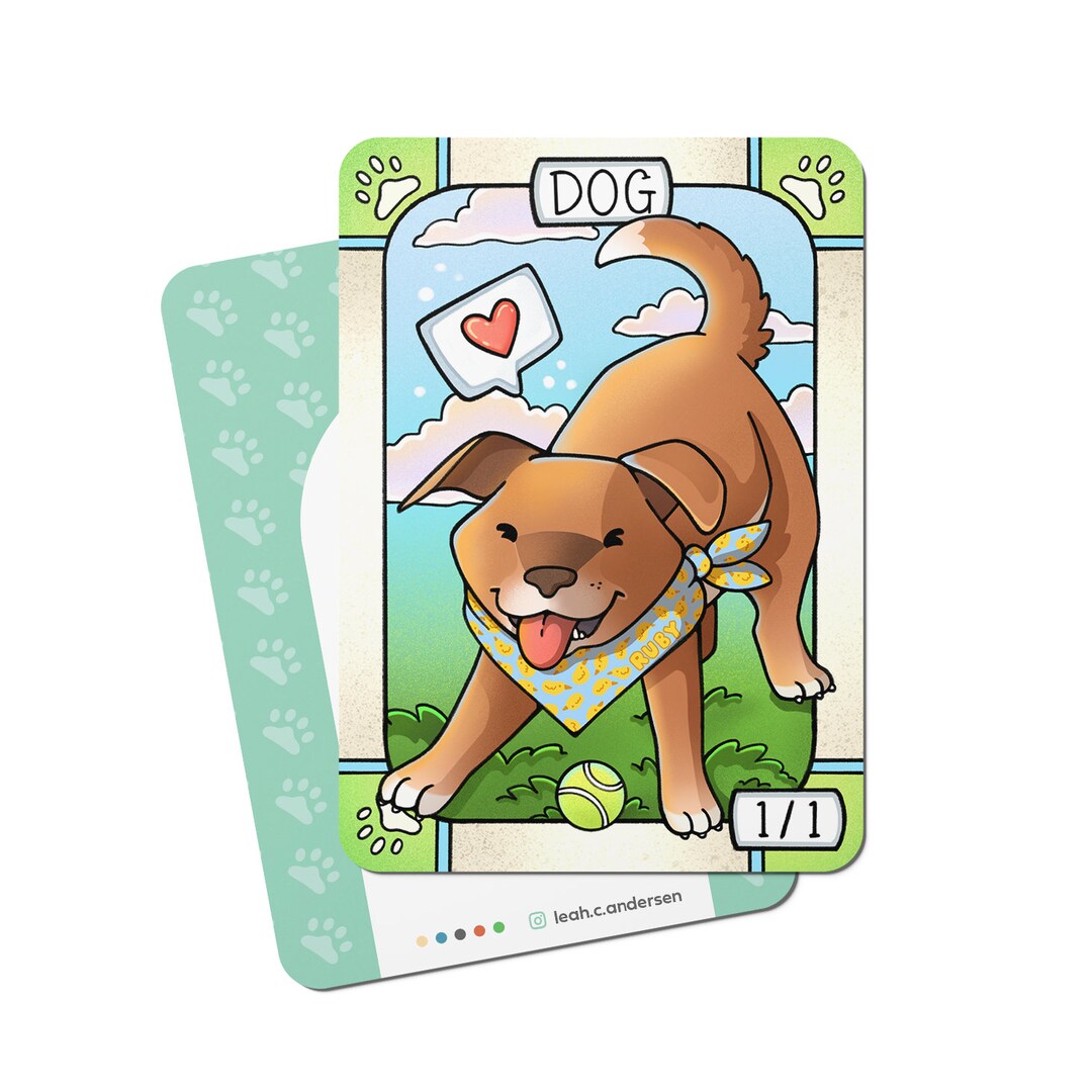 5 Dog Tokens for Magic the Gathering - Etsy