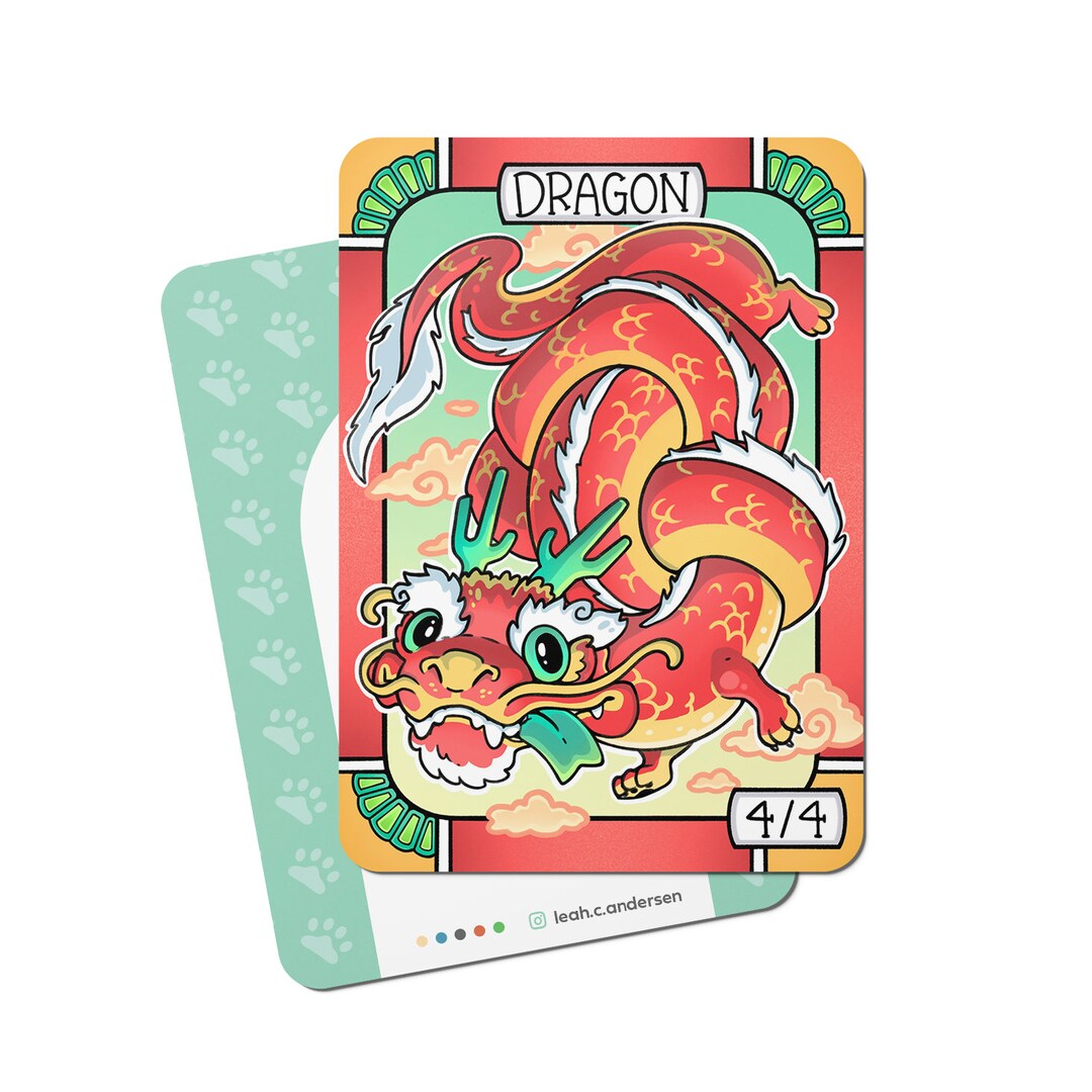 5 Dragon 4/4 Tokens for Magic the Gathering - Etsy