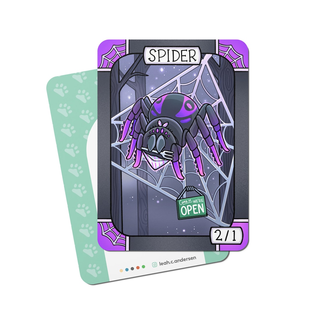 5 Black Spider Tokens for Magic the Gathering - Etsy