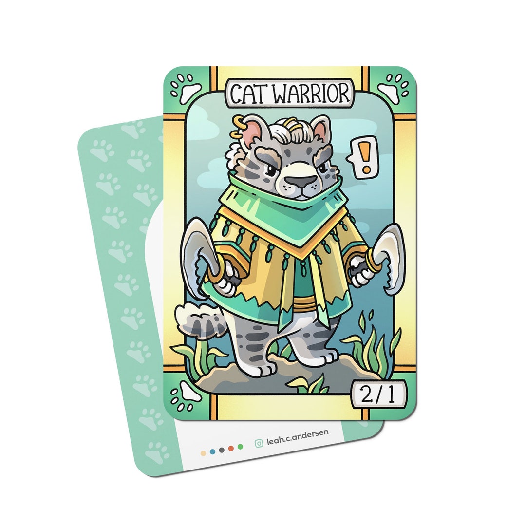 5 Cat Warrior Tokens for Magic the Gathering - Etsy