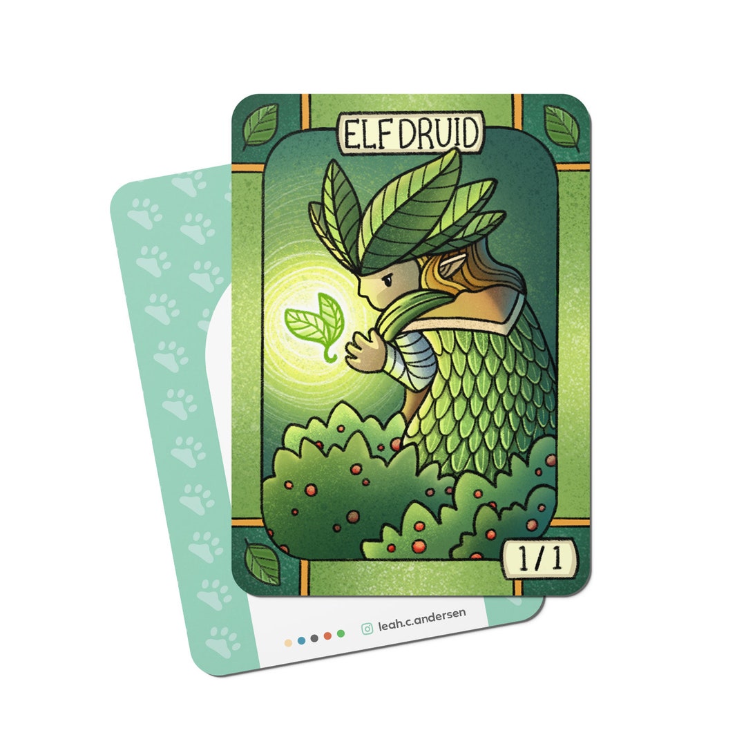 5 Elf Druid Tokens for Magic the Gathering - Etsy