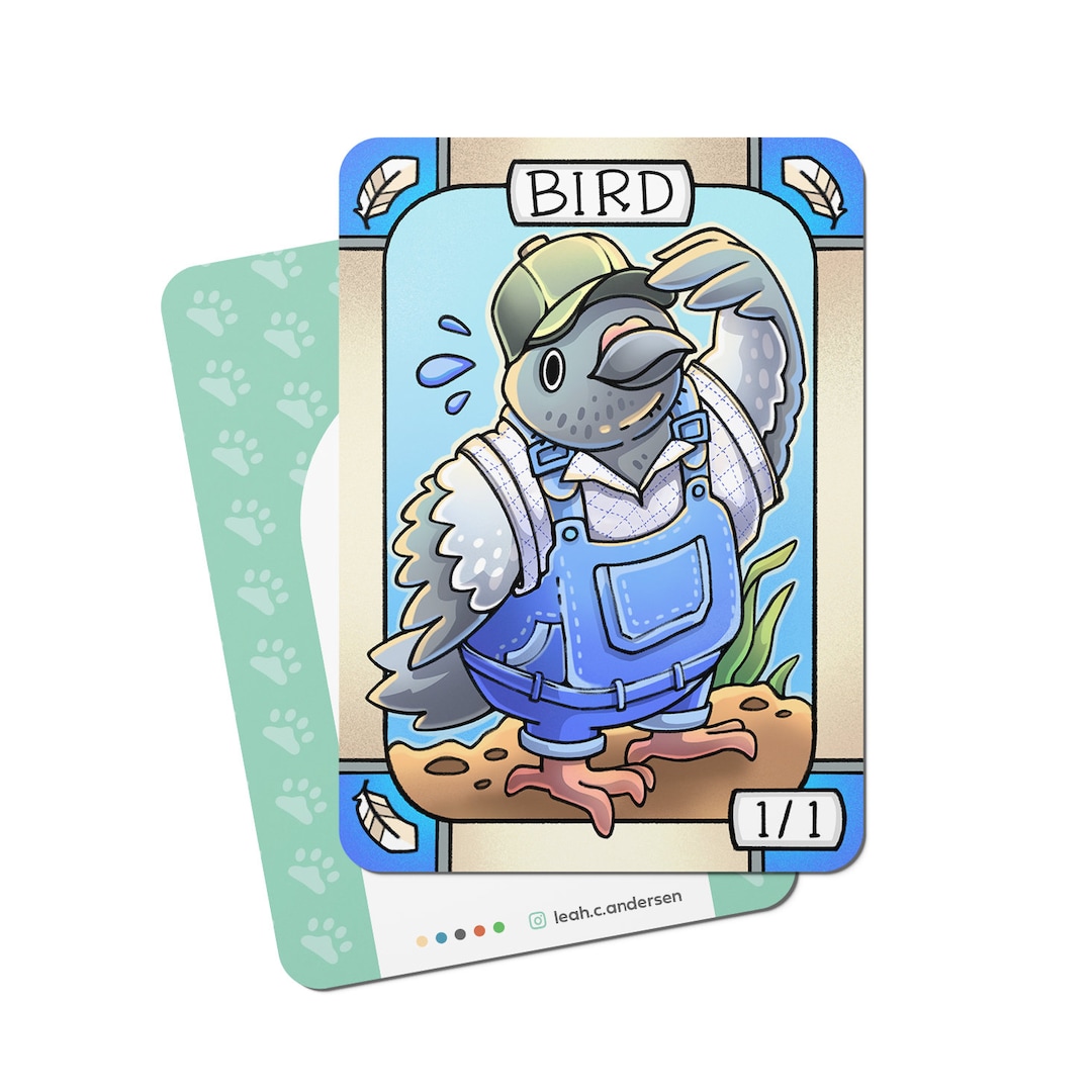 5 Bird (blue/white) Tokens for Magic the Gathering - Etsy