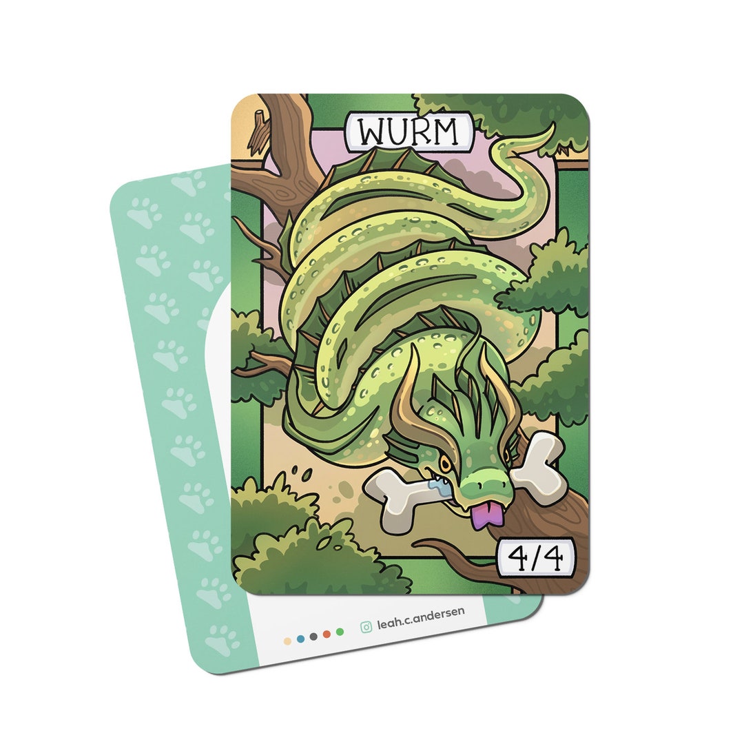 5 4/4 Wurm Tokens for Magic the Gathering - Etsy