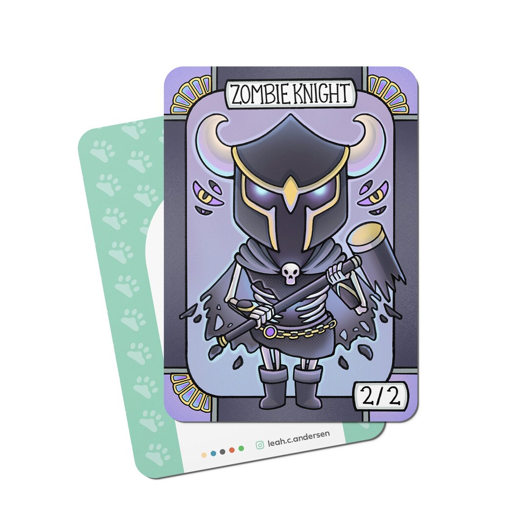 5 Zombie Knight Tokens for Magic the Gathering - Etsy