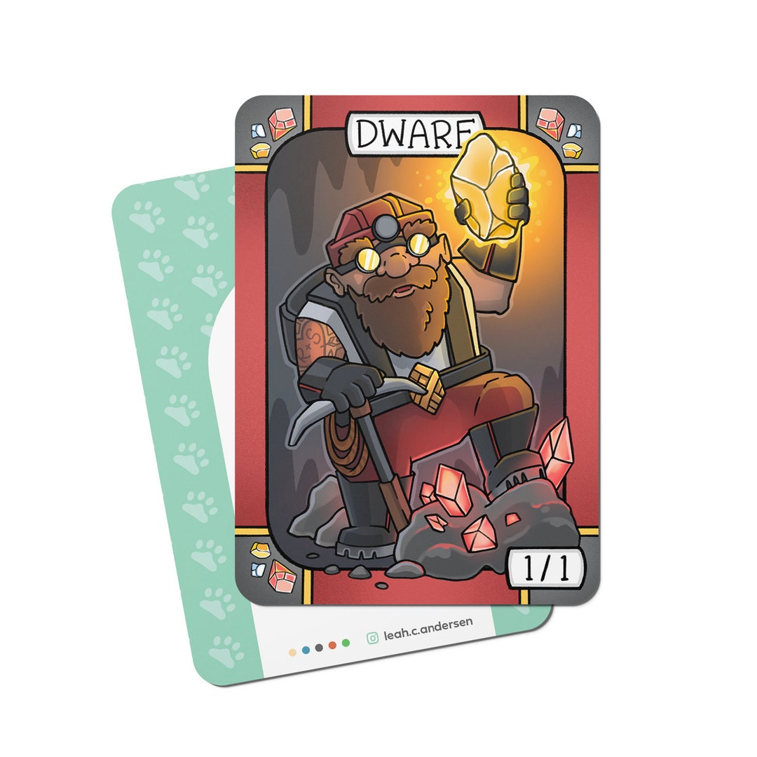 5 Dwarf Tokens for Magic the Gathering - Etsy