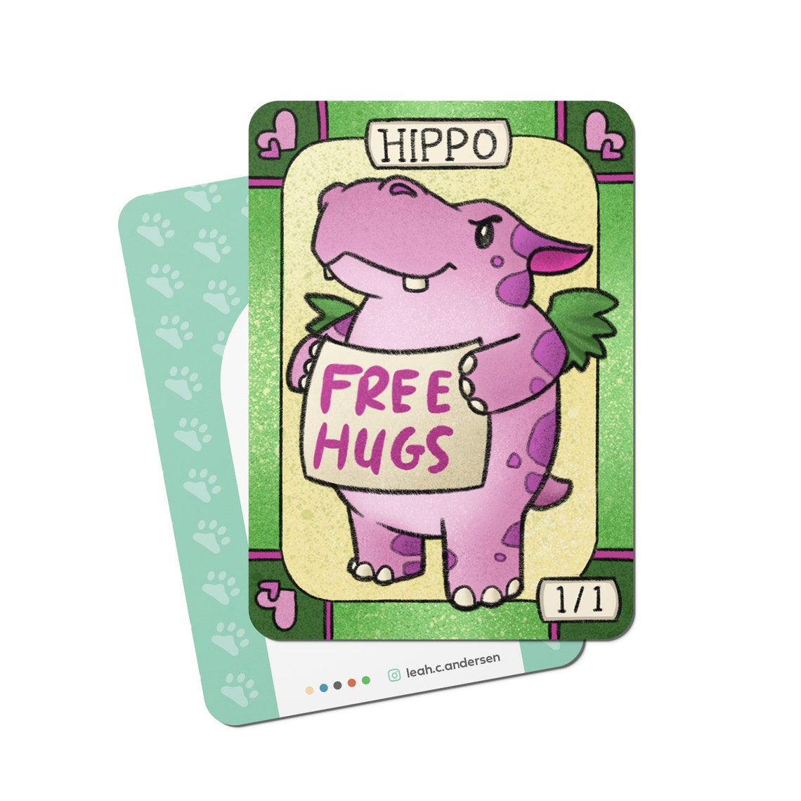 5 Hippo Tokens for Magic the Gathering | Etsy