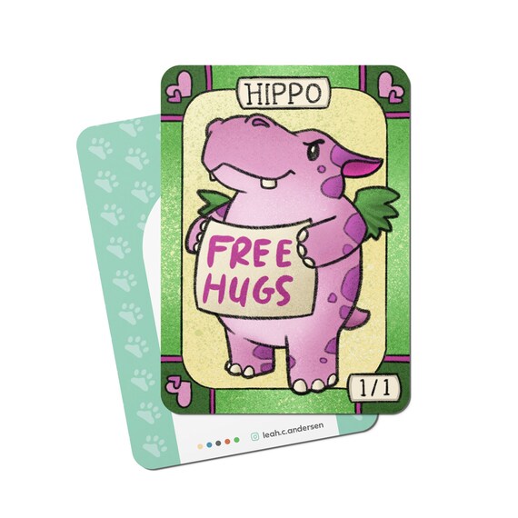 5 Hippo Tokens for Magic the Gathering | Etsy