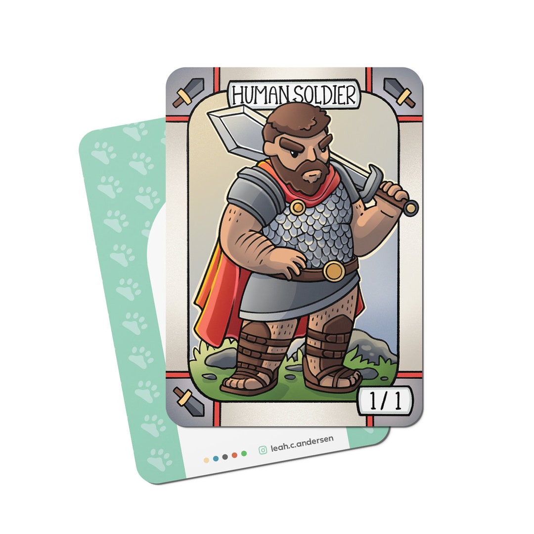 5 Human Soldier Tokens for Magic the Gathering - Etsy