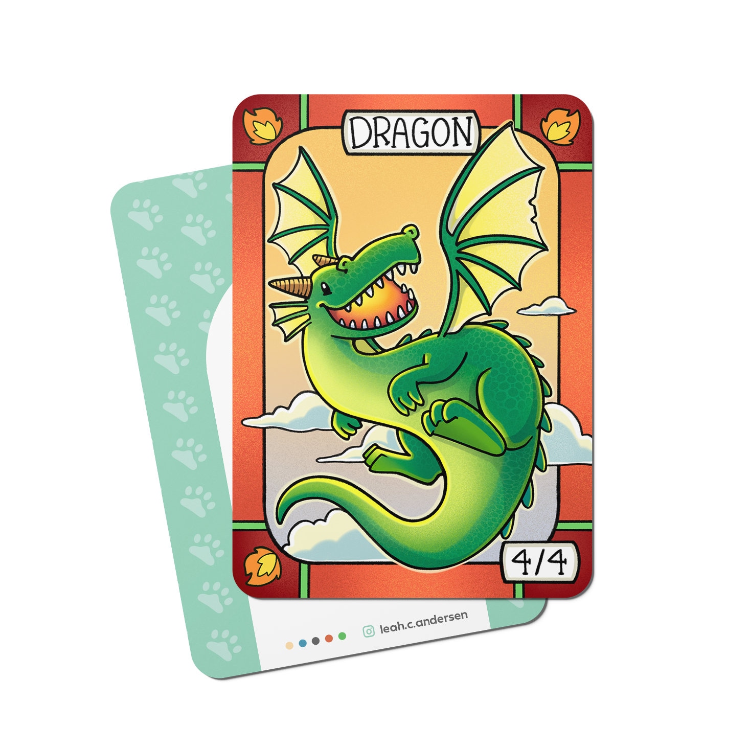 5 Dragon 4/4 Tokens for Magic the Gathering - Etsy