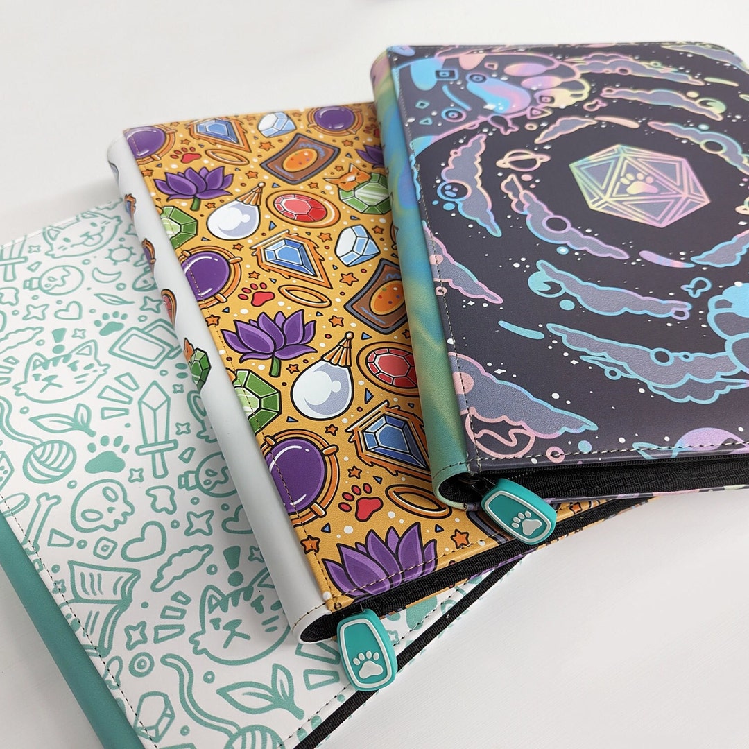 Illustrated Trading Card Binder: 9-pocket Pleather Album With Zipper - Etsy