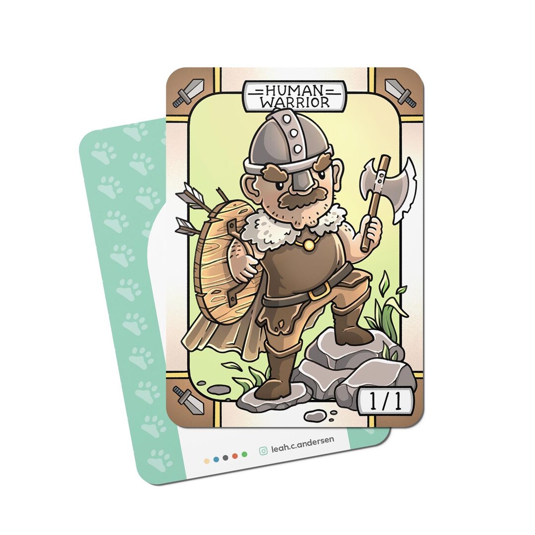 5 Human Warrior Creature Tokens for Magic the Gathering - Etsy