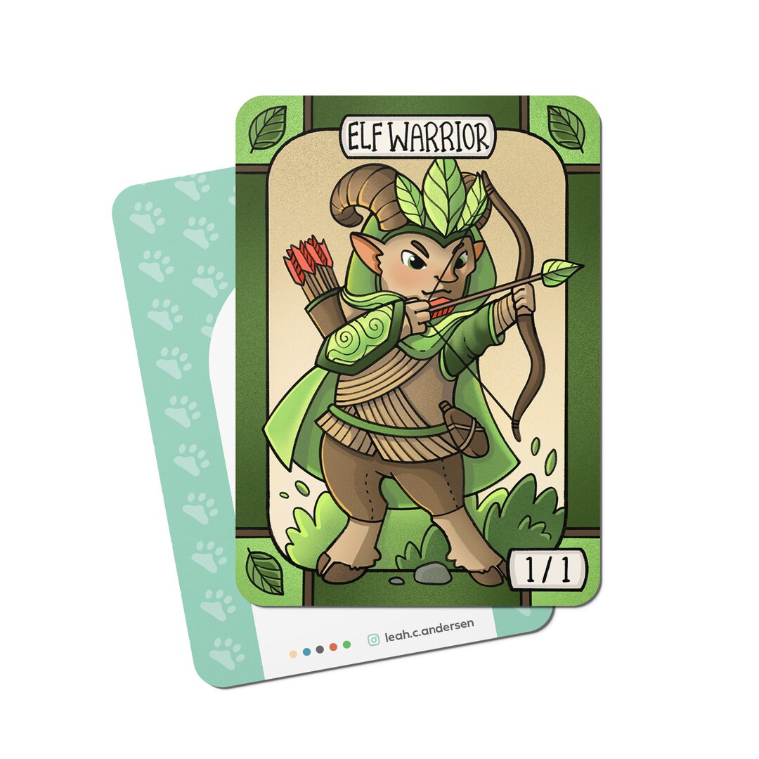 5 Elf Warrior Tokens for Magic the Gathering - Etsy
