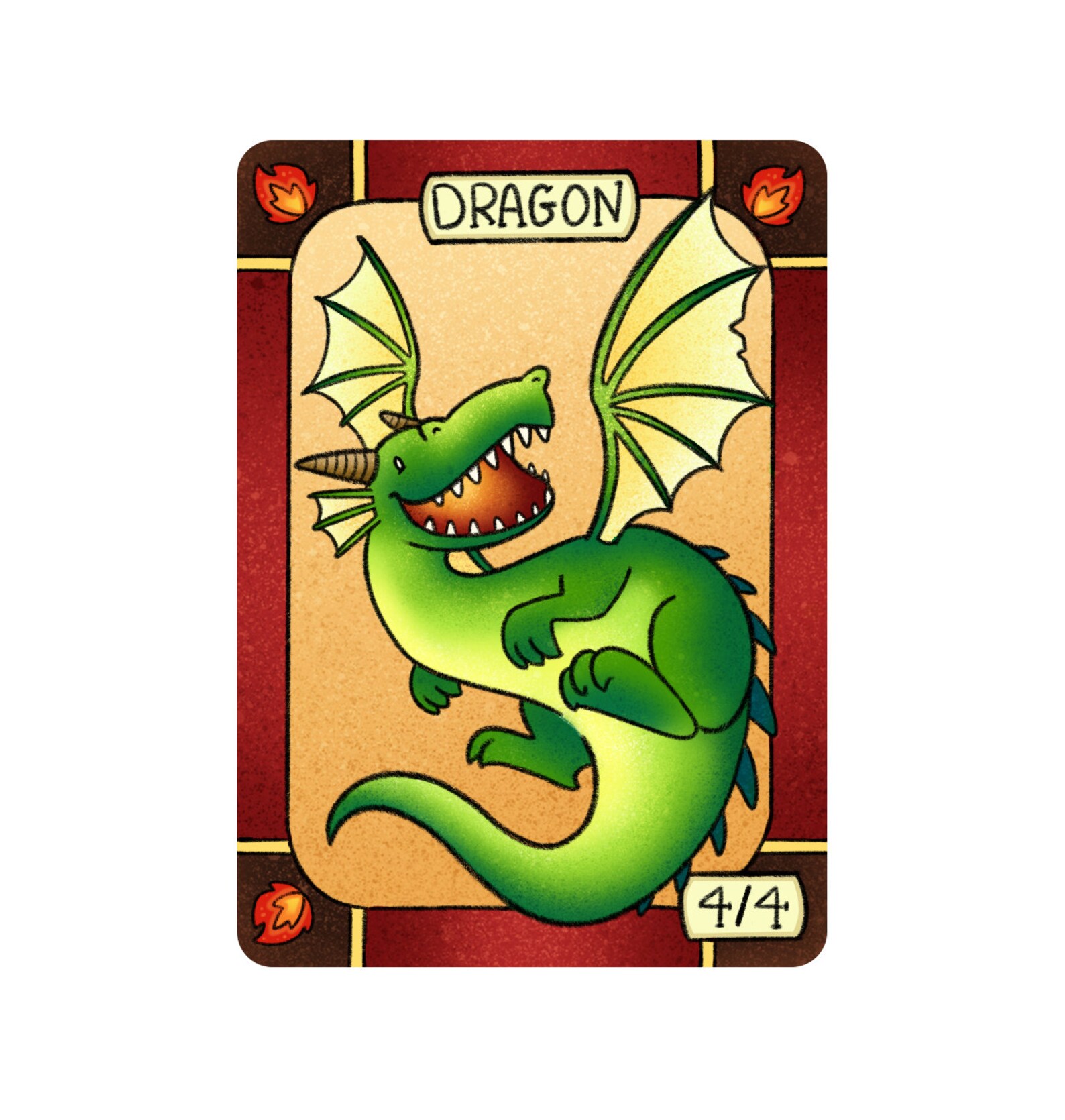 10 Dragon 4/4 Tokens for Magic the Gathering | Etsy