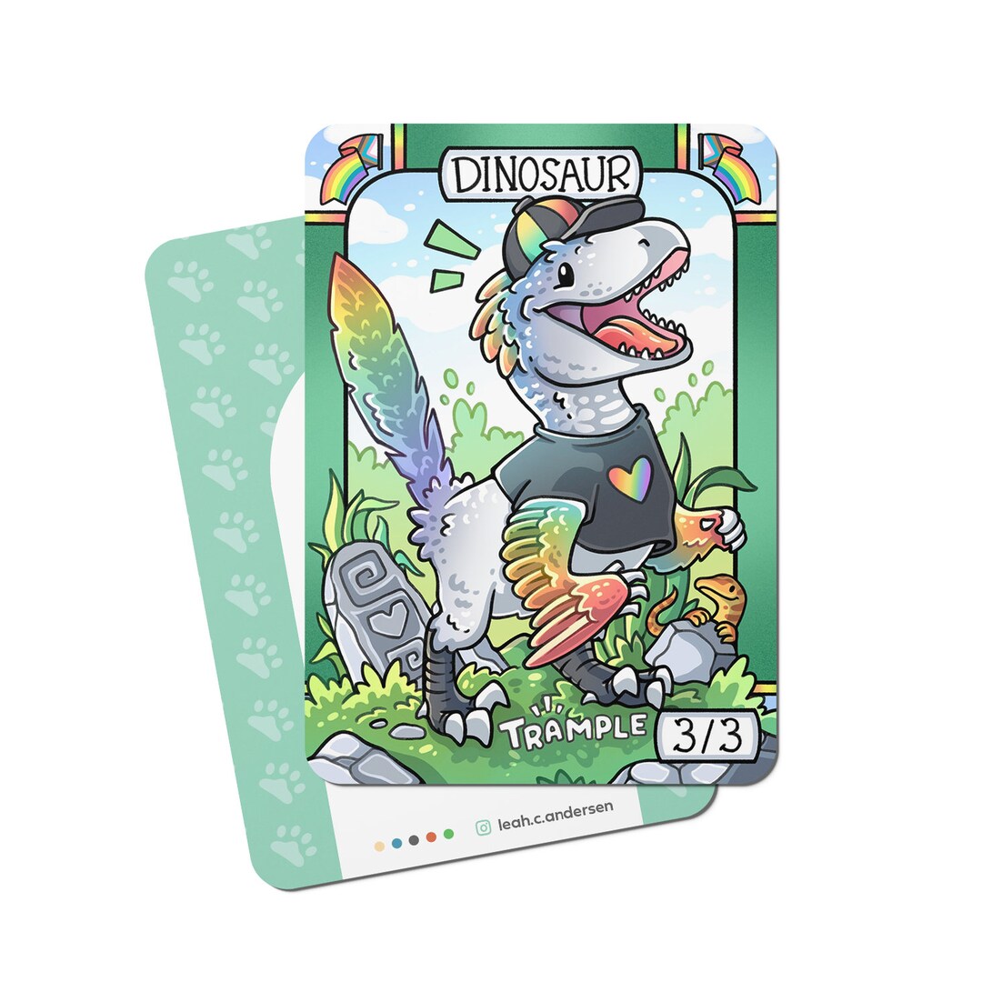5 Dinosaur Pride Month Tokens for Magic the Gathering - Etsy