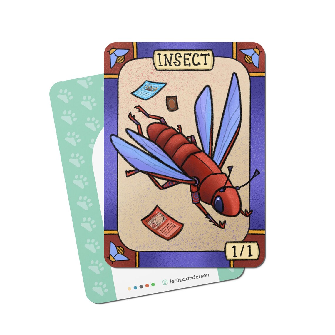 5 Insect Locust Tokens for Magic the Gathering | Etsy