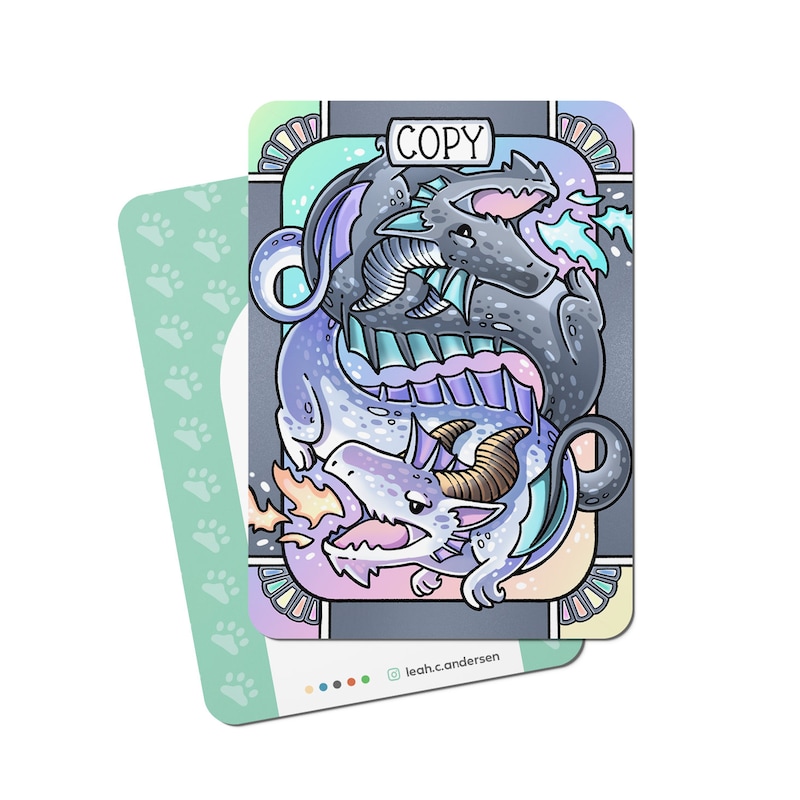 Cat Dragon Mtg Card - Etsy