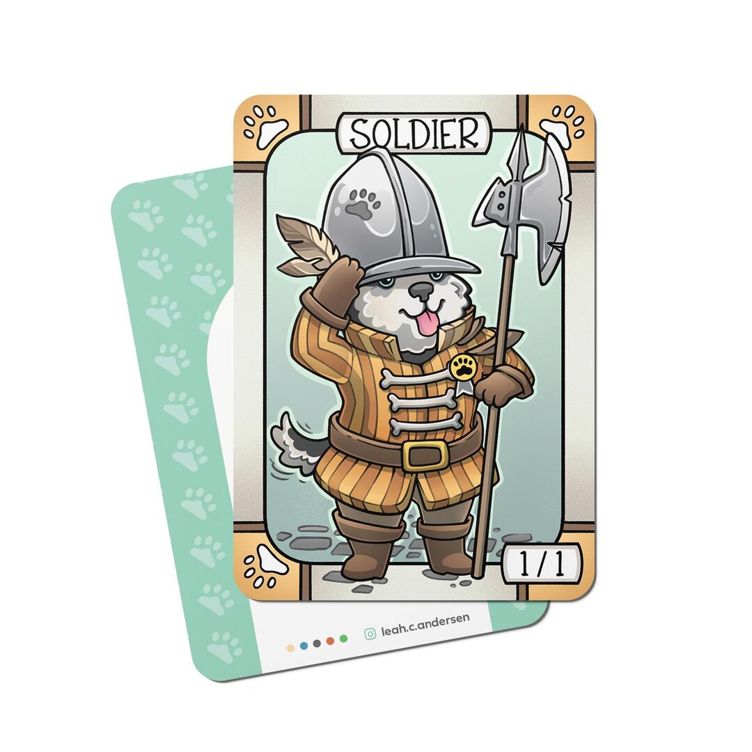 5 Soldier Tokens for Magic the Gathering - Etsy