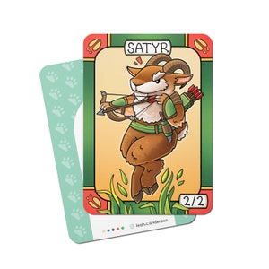 5 Satyr Tokens for Magic the Gathering - Etsy