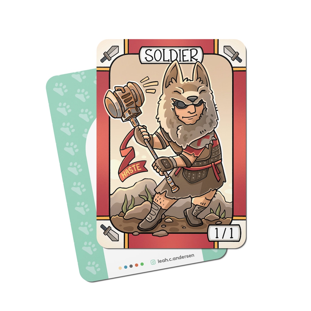 5 Soldier Tokens for Magic the Gathering - Etsy
