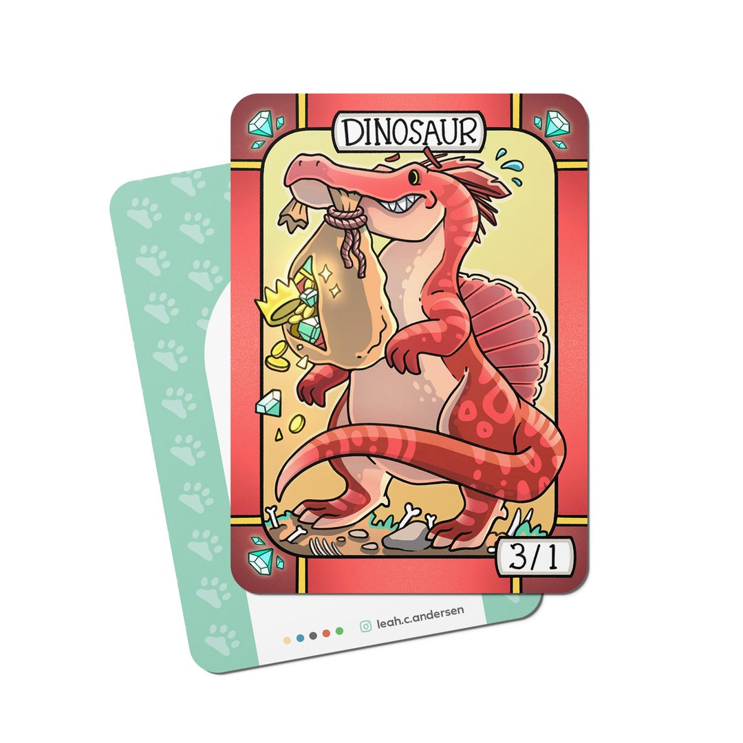 5 Dinosaur 3/1 Tokens for Magic the Gathering - Etsy