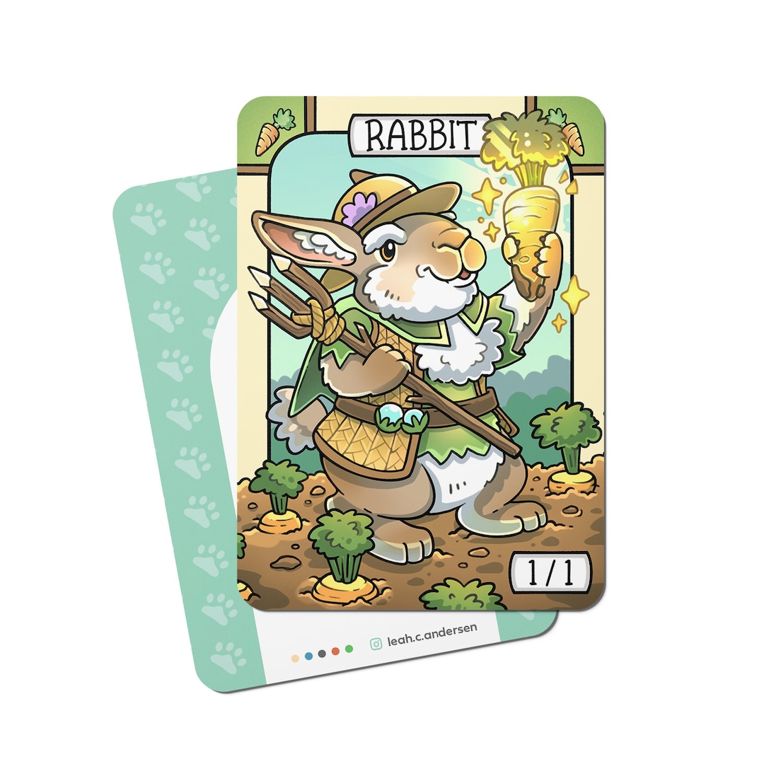 5 Rabbit Tokens for Magic the Gathering - Etsy