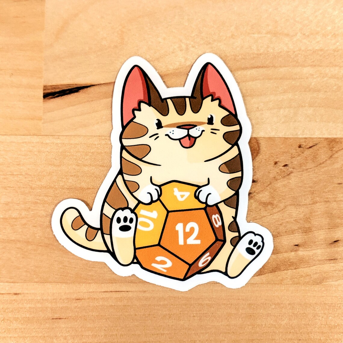 Dice Cat Sticker Set | Etsy
