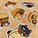 Food Cat Sticker Set - Etsy