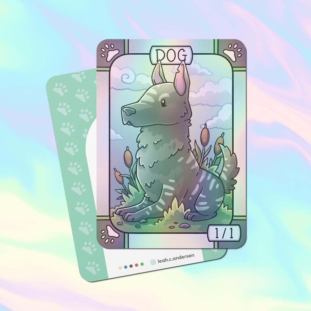5 Foil Dog Tokens // Custom Cards for Magic the Gathering - Etsy
