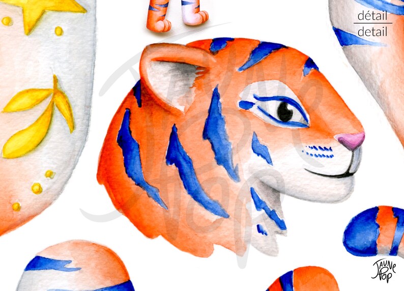 Download: Tiger Articulated Puppet to Print on Cardboard and | Etsy